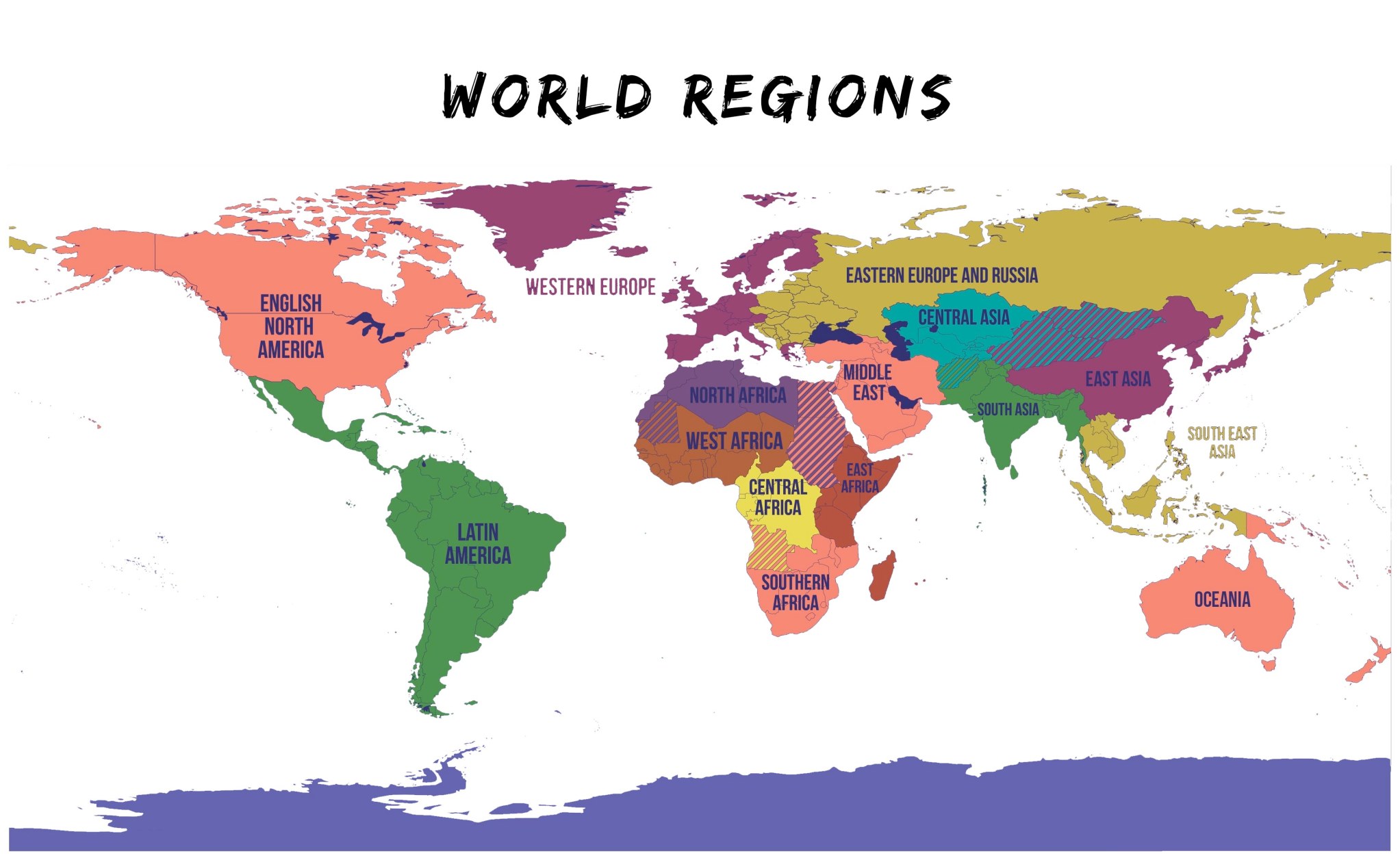 World Regions Map – TRAVEL BITE LOVE